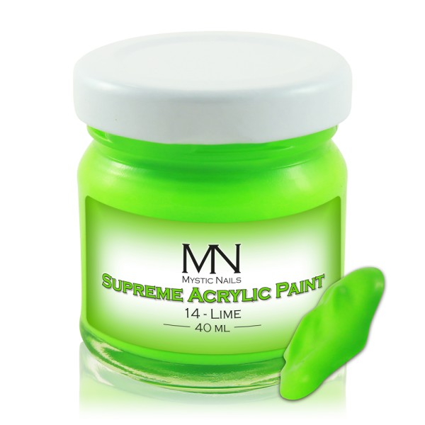Supreme Acrylic Paint - 14 Lime - 40ml - Supreme Acrylic Paints ...